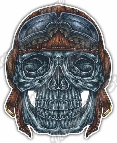 DOPASTICKER Air Force Army Pilot Skull Military Aircraft Car Sticker ...