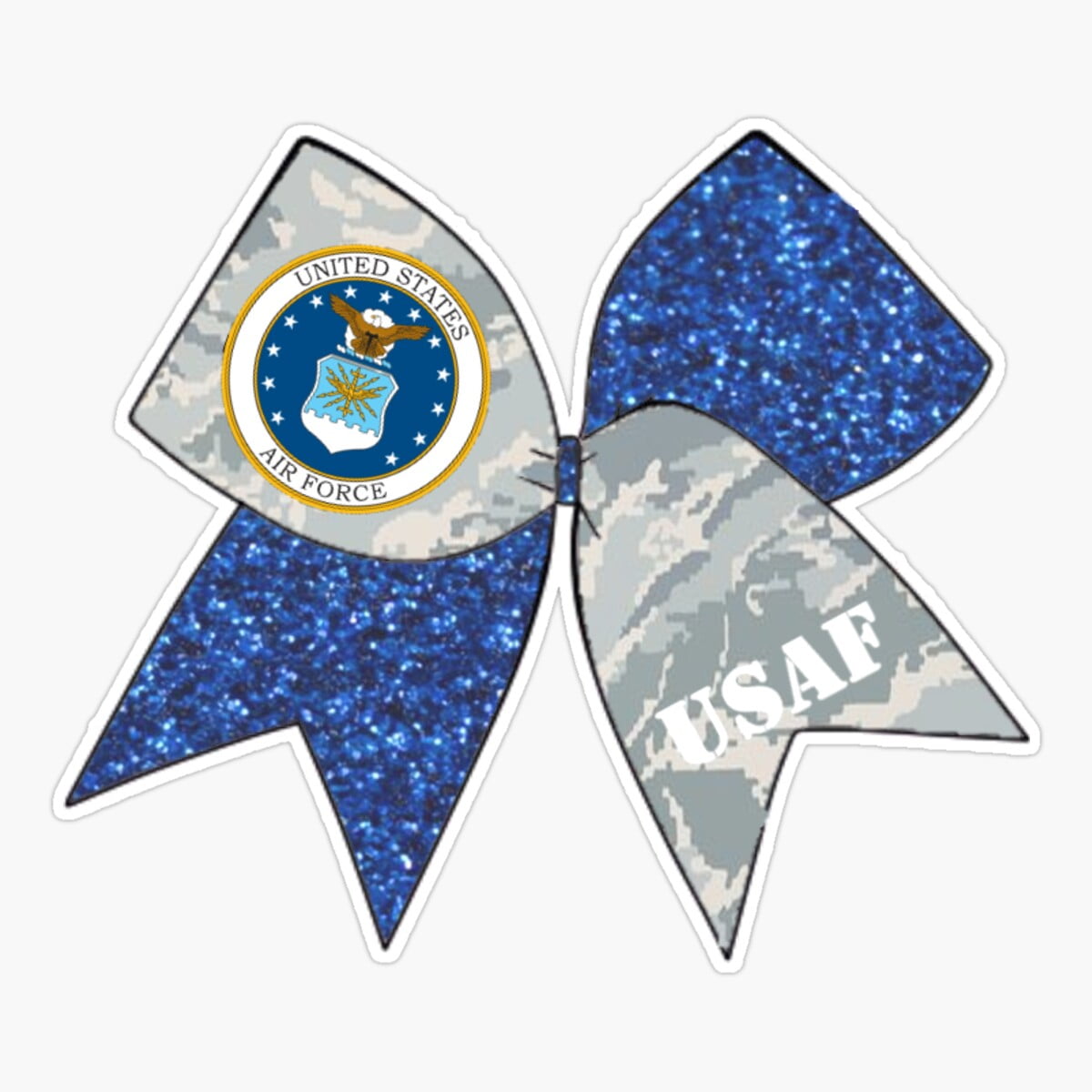 DOPASTICKER Air Orce Cheer Bow Sticker, Phone Sticker Water Bottle ...