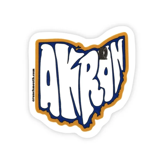 DOPASTICKER Akron Ohio State Map Sticker Travel Decal Phone Decal Water ...