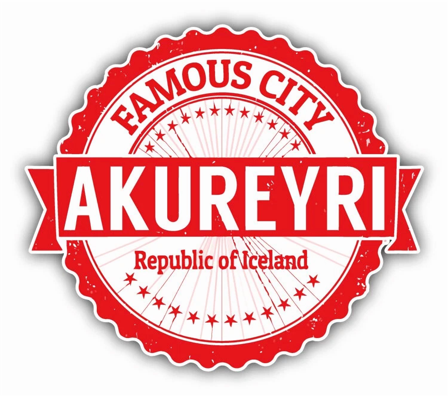 DOPASTICKER Akureyri City Iceland Travel Car Bumper Sticker Decal Gift ...