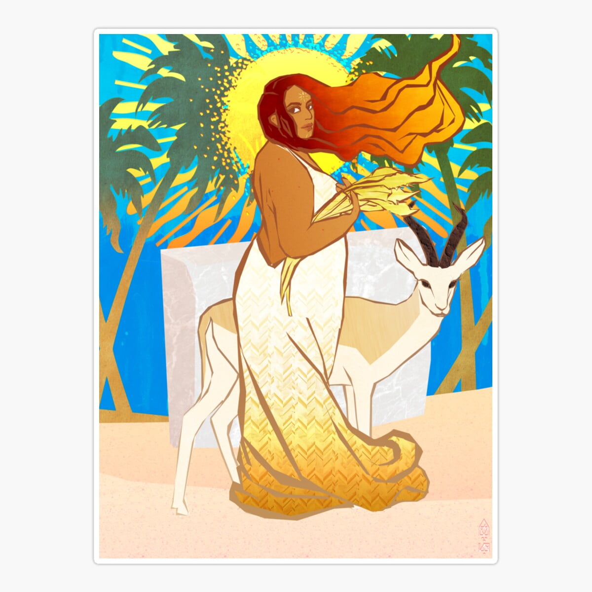 DOPASTICKER Al-Lat - The Mother Sticker, Phone Sticker Water Bottle ...