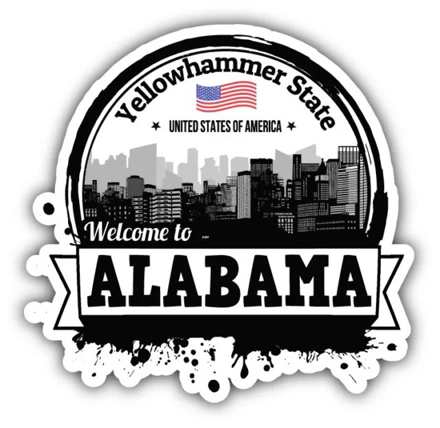 DOPASTICKER Alabama State Usa Grunge Label Sticker Decal Phone Decal ...
