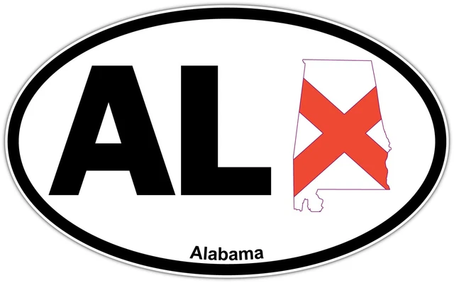 DOPASTICKER Alabama Us State Usa America Oval Car Window Sticker Decal ...