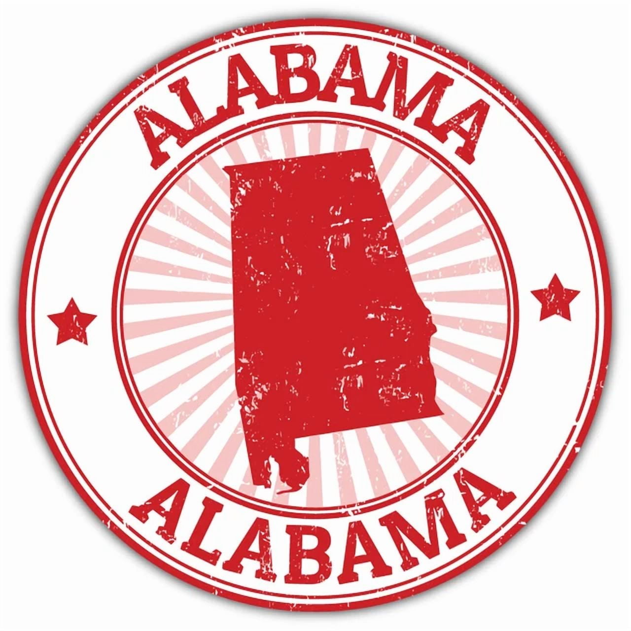 DOPASTICKER Alabama Usa Map State Grunge Badge Sticker Decal Phone ...