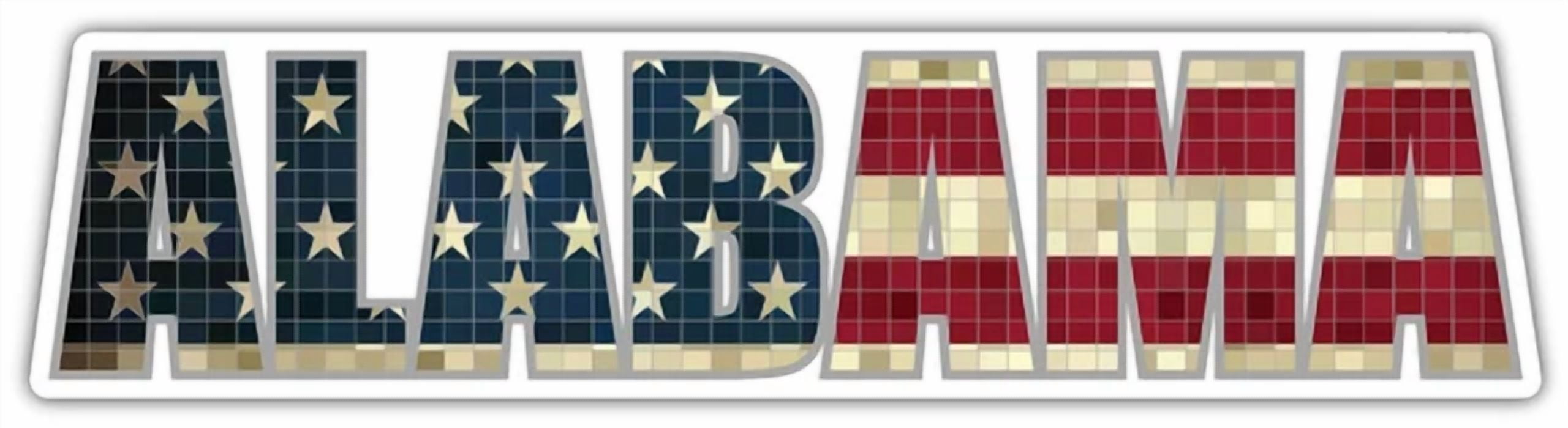 DOPASTICKER Alabama Usa State Flag Car Sticker Phone Decal Water Bottle ...