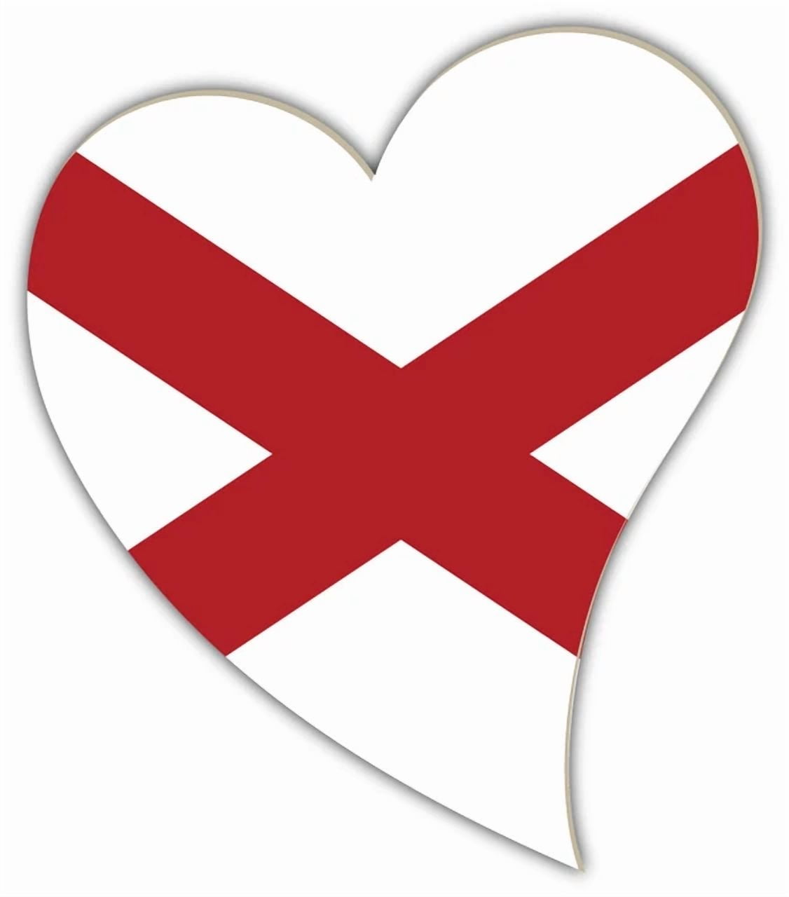 DOPASTICKER Alabama Usa State Flag Heart Icon Sticker Decal Phone Decal ...