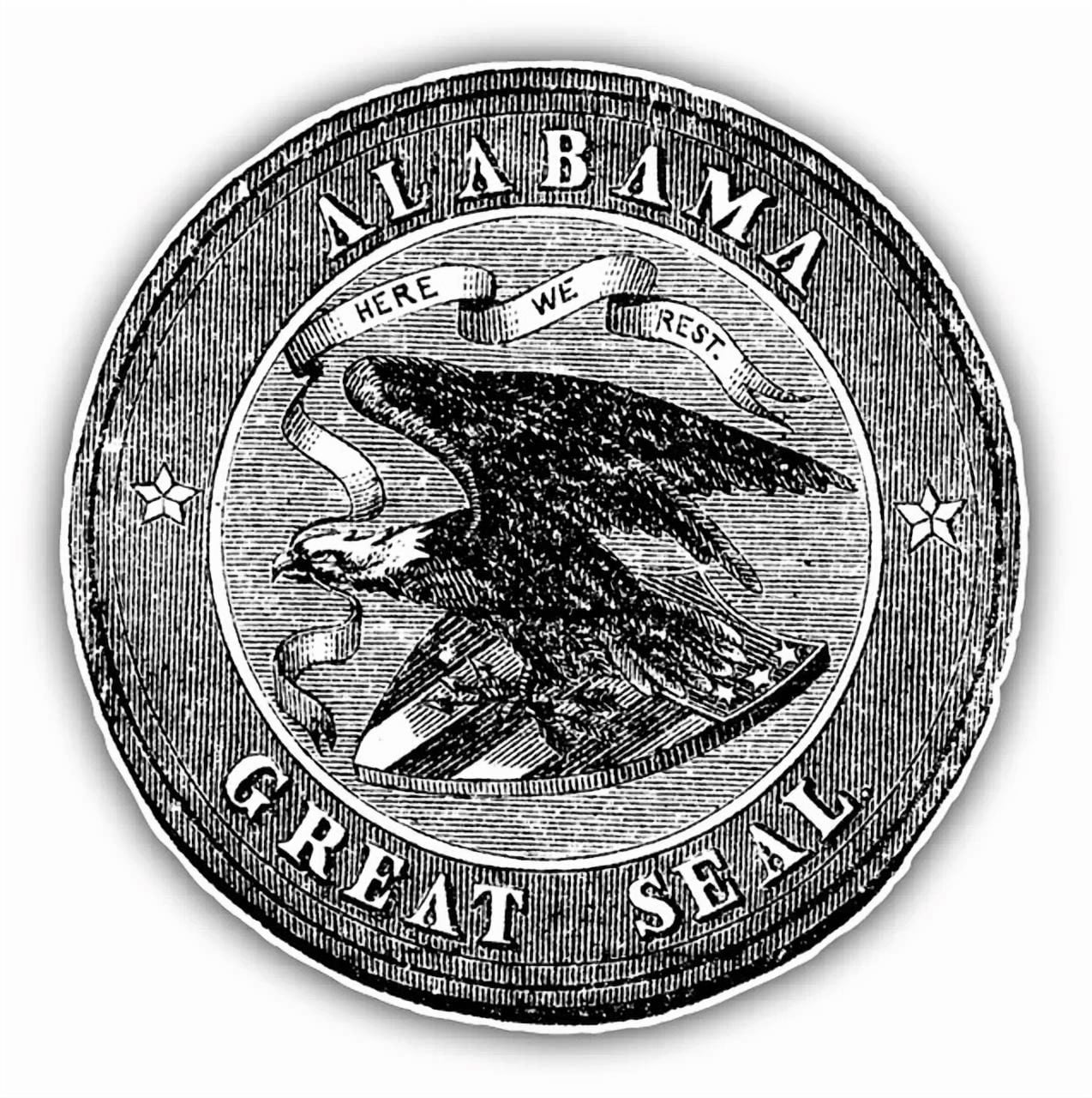 DOPASTICKER Alabama Usa State Great Seal Sticker Decal Phone Decal ...
