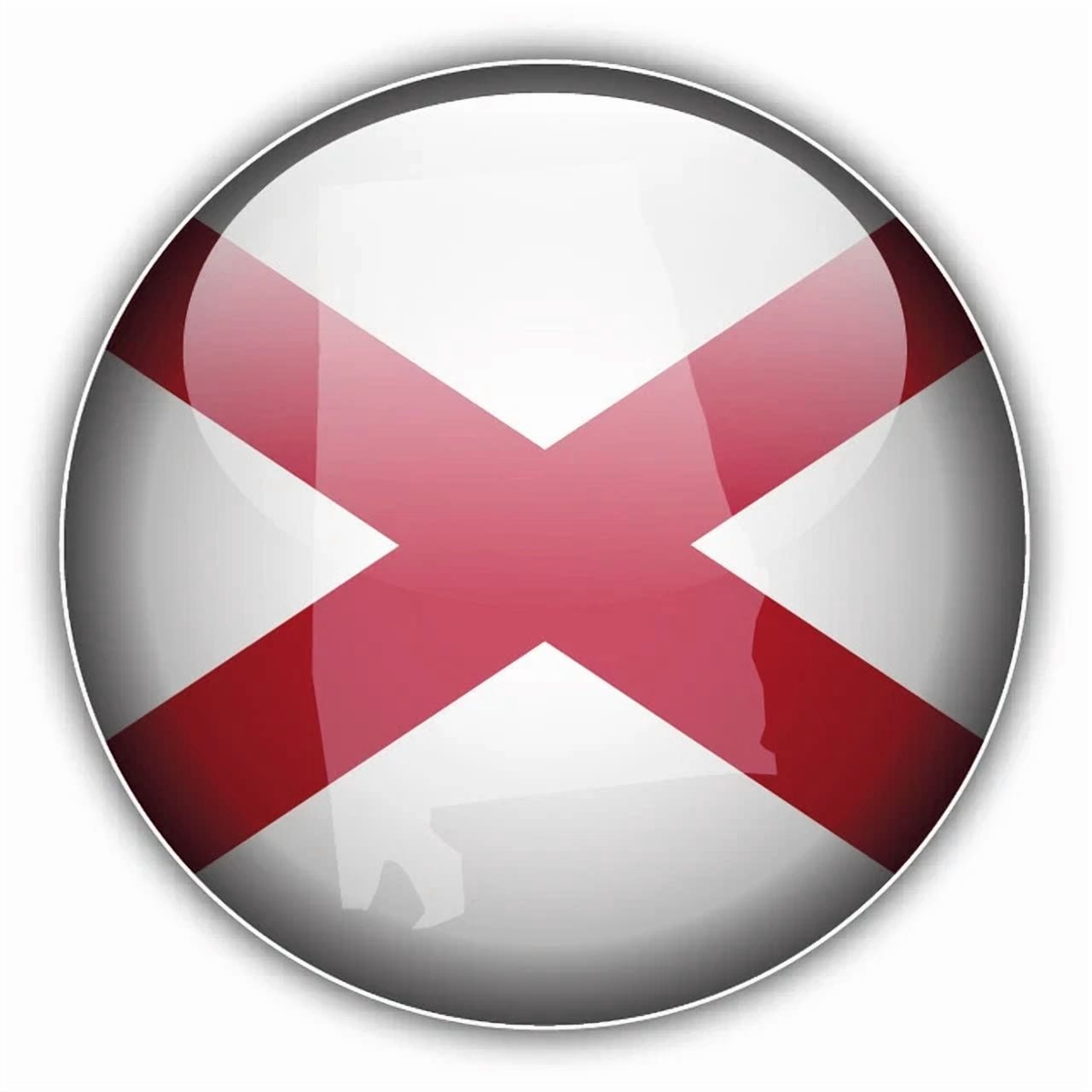 DOPASTICKER Alabama Usa State Map Flag Sticker Decal Phone Decal Water ...