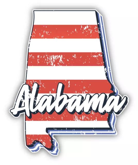 DOPASTICKER Alabama Usa State Map Flag Sticker Decal Phone Decal Water ...