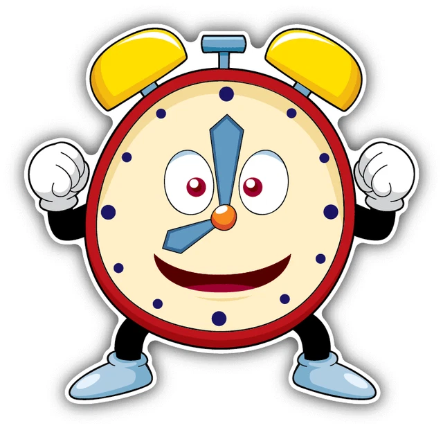 DOPASTICKER Alarm Clock Smile Cartoon Sticker Decal Phone Decal Water ...