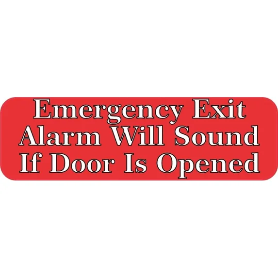 DOPASTICKER Alarm Will Sound Emergency Exit Sticker Phone Sticker ...