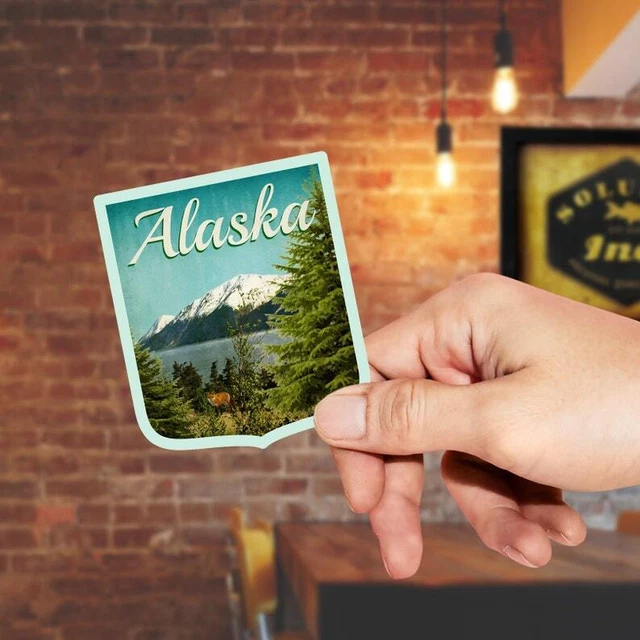 DOPASTICKER Alaska Travel Sticker, Vintage Style Decal For Suitcase ...