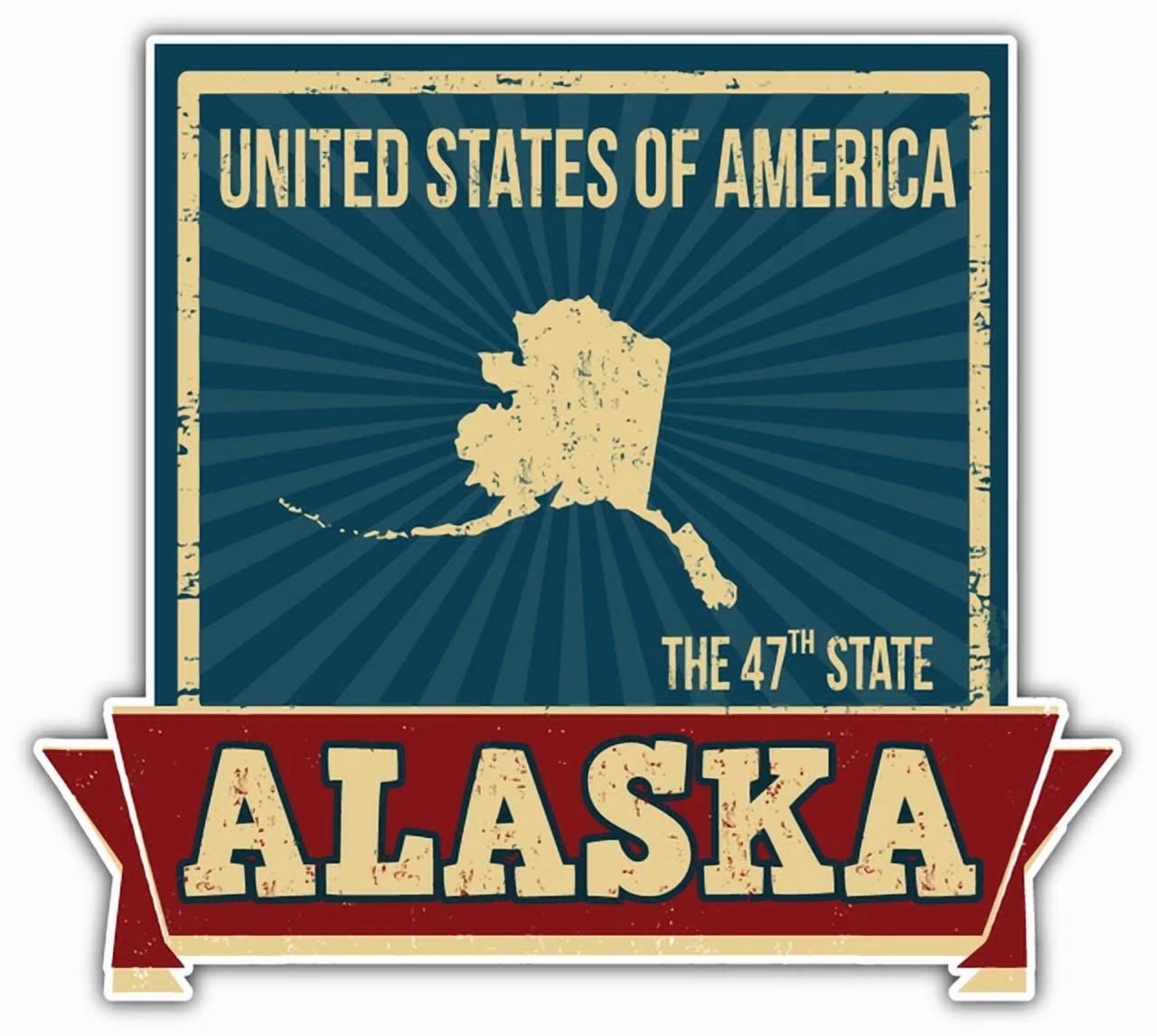 DOPASTICKER Alaska Usa 47Th State Sticker Decal Phone Decal Water ...