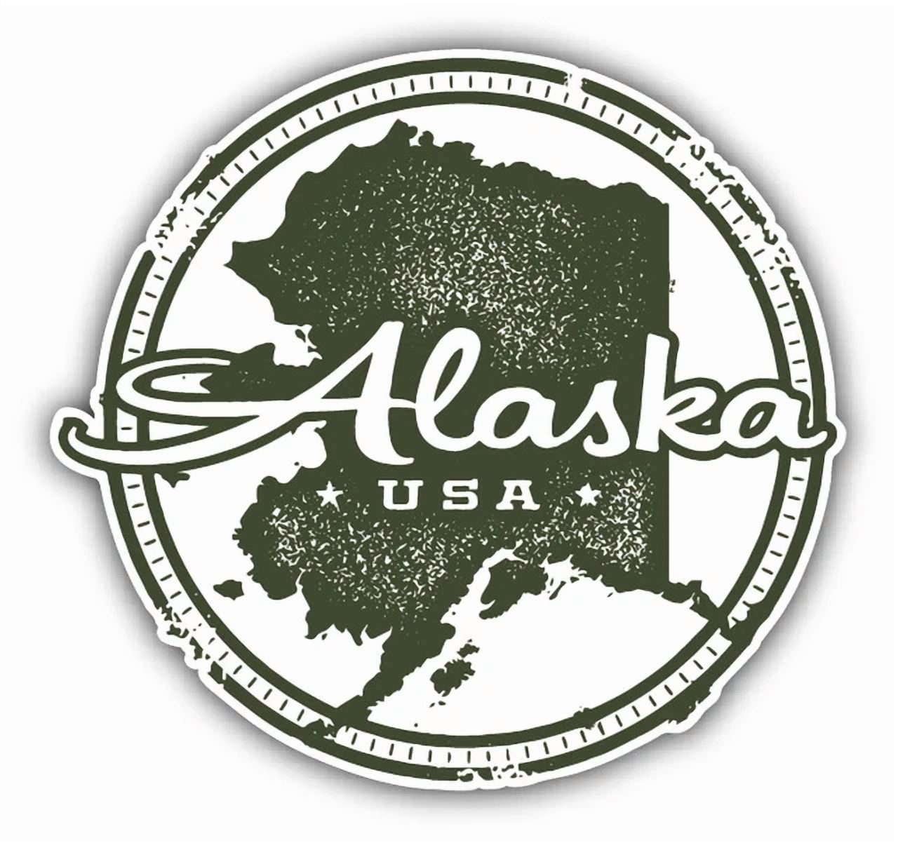 DOPASTICKER Alaska Usa State Grunge Rubber Sticker Decal Phone Decal ...