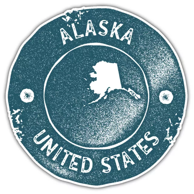DOPASTICKER Alaska Usa State Map Vintage Emblem Car Sticker Decal Phone ...