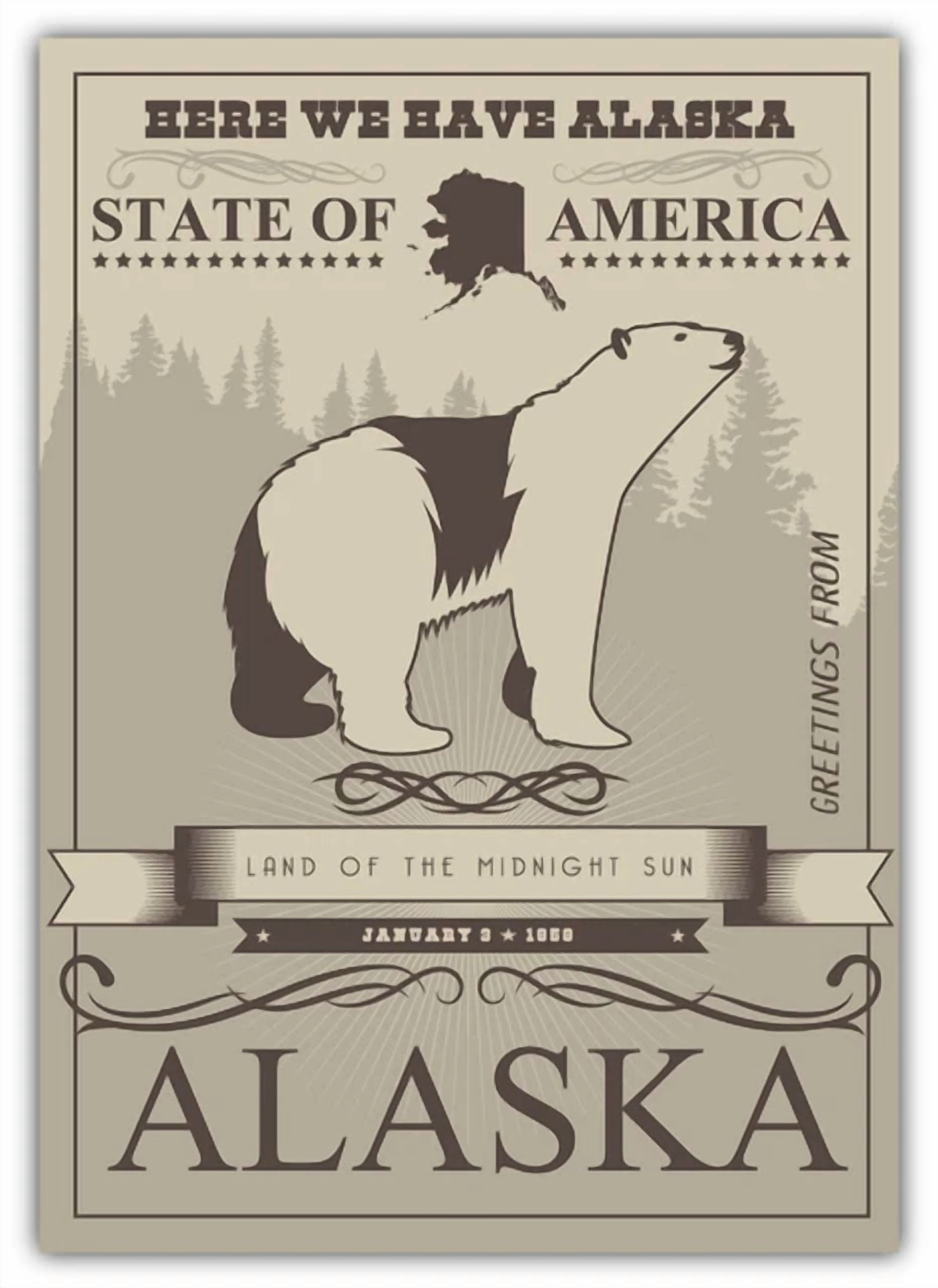 DOPASTICKER Alaska Usa State Midnight Sun Badge Sticker Decal Phone ...