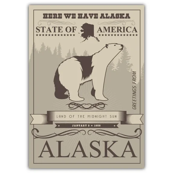 DOPASTICKER Alaska Usa State Midnight Sun Badge Sticker Decal Phone ...