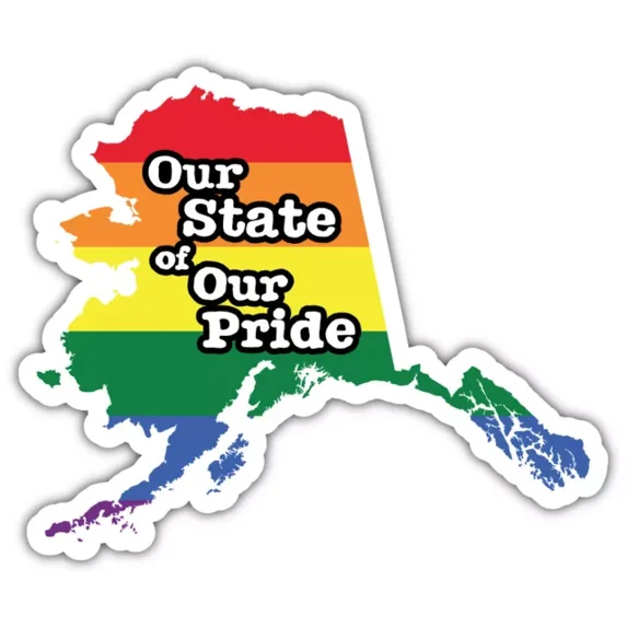 DOPASTICKER Alaska Usa State Rainbow Map Car Sticker Decal Phone Decal ...