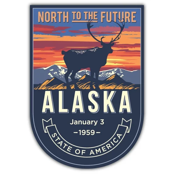 DOPASTICKER Alaska Usa State Sticker Decal Phone Decal Water Bottle ...