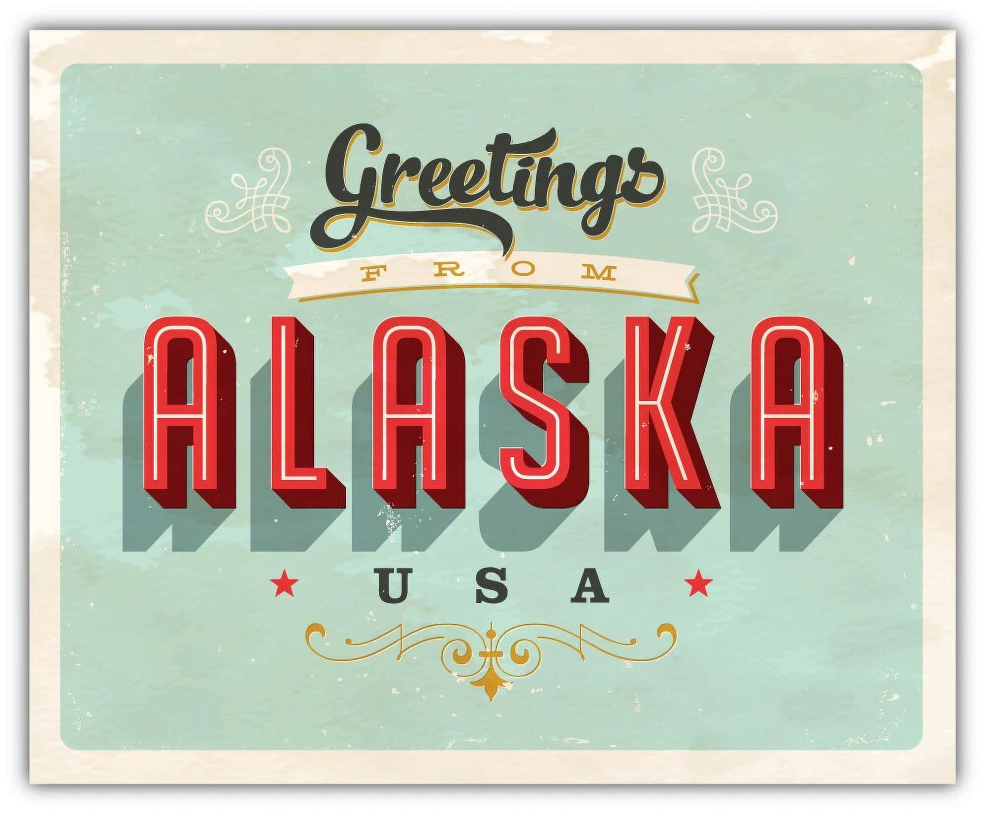 DOPASTICKER Alaska Usa State Vintage Badge Car Bumper Sticker Decal ...