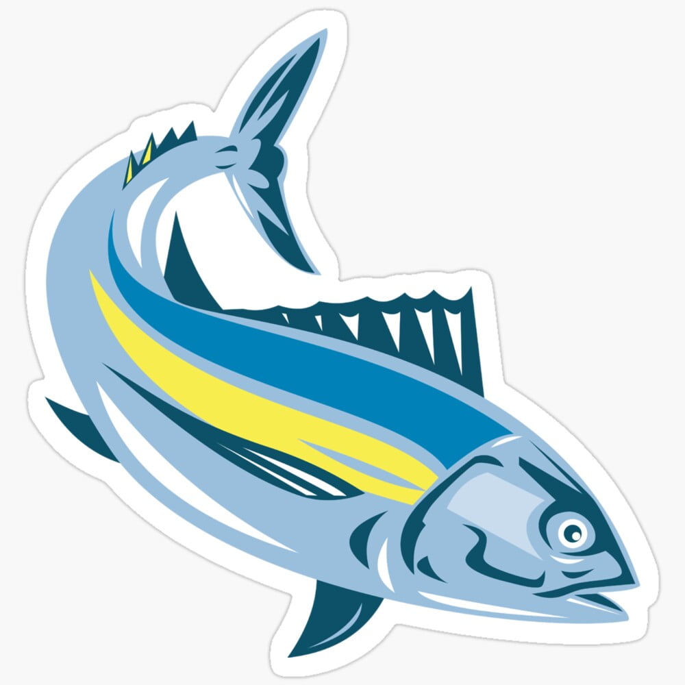 DOPASTICKER Albacore Tuna Fish Retro Sticker Phone Decal Water Bottle ...
