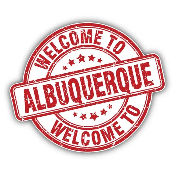 DOPASTICKER Albuquerque Grunge Welcome Travel Sticker Decal Phone Decal ...