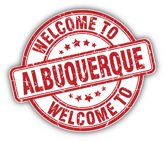 DOPASTICKER Albuquerque Welcome Travel Stamp Sticker Decal Phone Decal ...