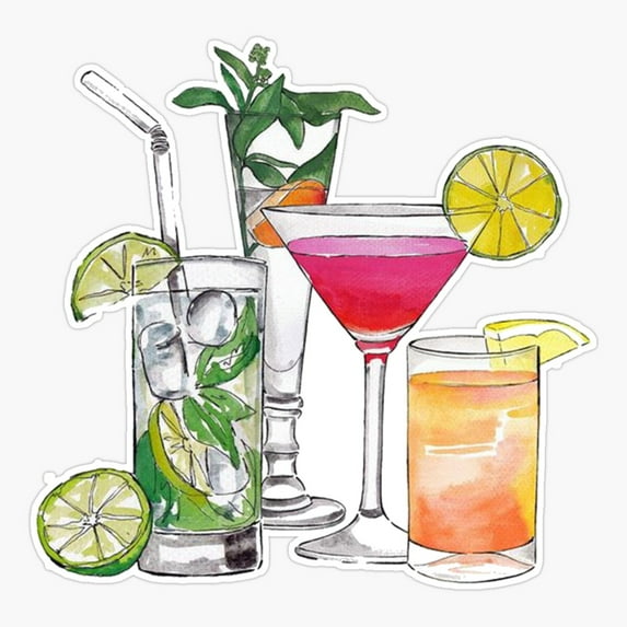 DOPASTICKER Alcohol Drinks Tapestry Sticker, Phone Sticker Car Sticker ...