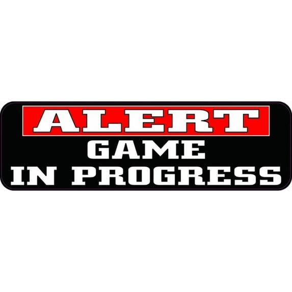 DOPASTICKER Alert Game In Progress Sticker Phone Sticker, Latop Sticker ...