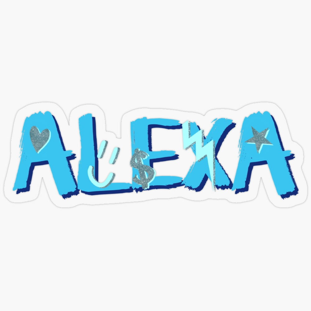 DOPASTICKER Alexa Name - Blue - Perfect Birthday Gift Everyone Phone ...