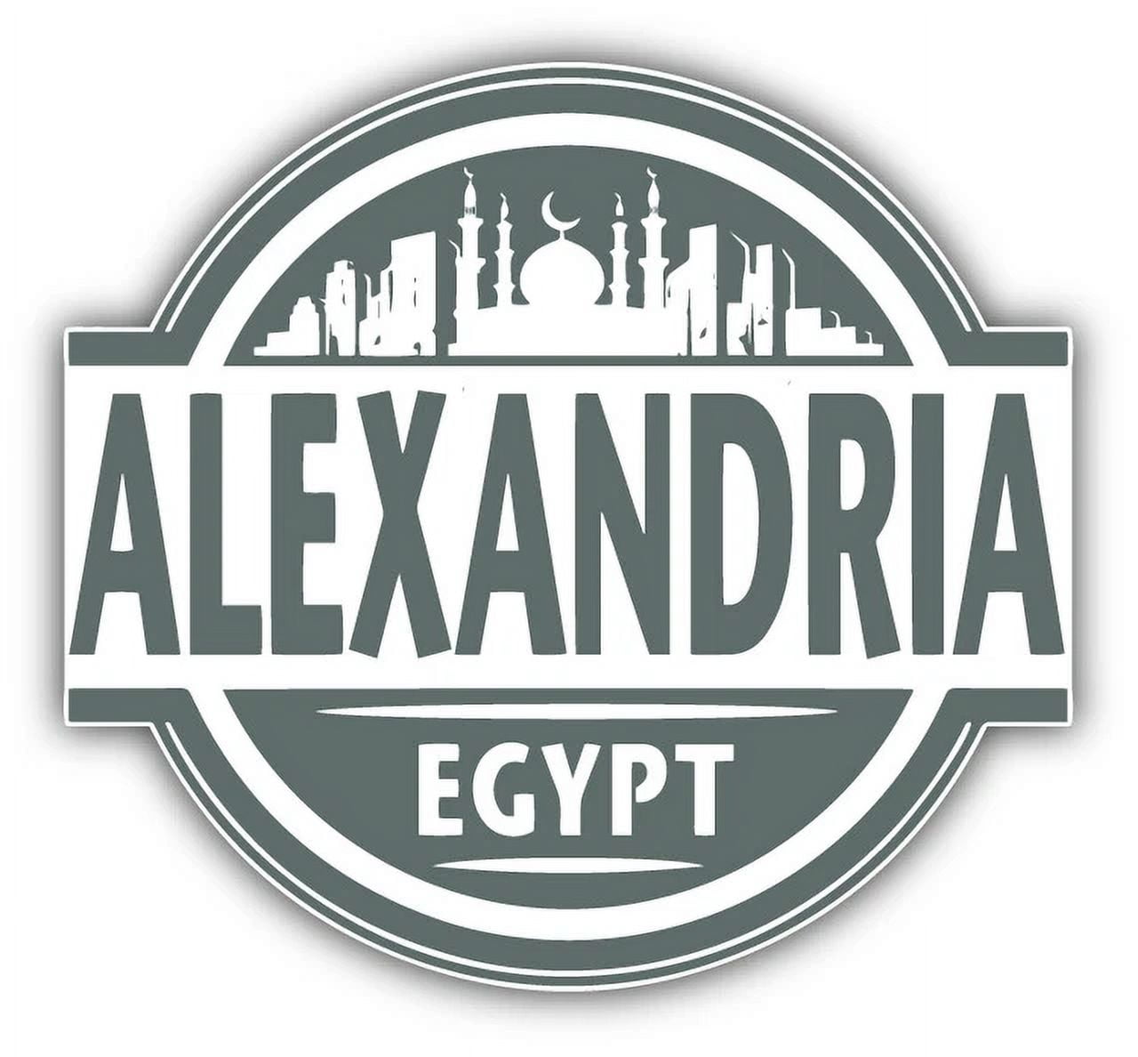 DOPASTICKER Alexandria Egypt Skyline Label Sticker Decal Phone Decal ...