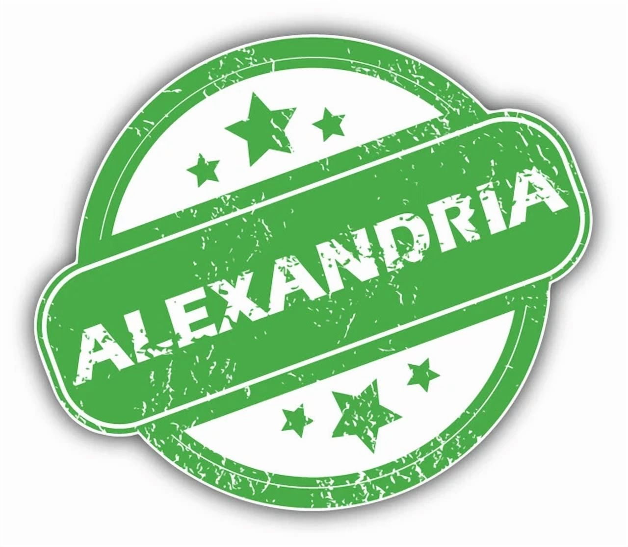 DOPASTICKER Alexandria Grunge Rubber Travel Sticker Phone Water Bottle ...