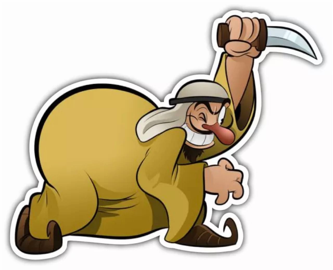 DOPASTICKER Ali Baba Cartoon Sticker Decal Phone Decal Water Bottle ...