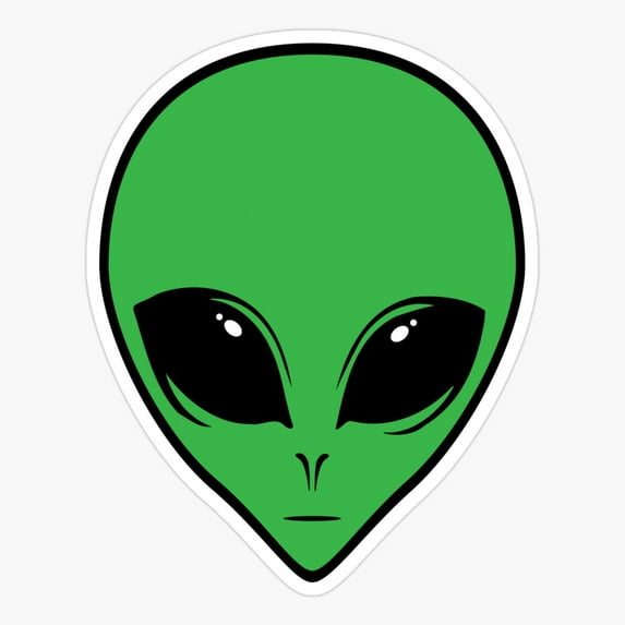 DOPASTICKER Alien Face Sticker, Phone Sticker Water Bottle Sticker Car ...