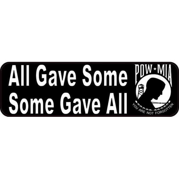 DOPASTICKER All Gave Some Some Gave All Pow Mia Sticker Phone Sticker ...