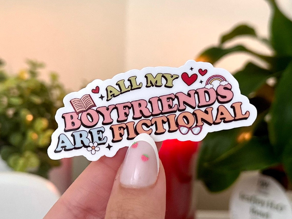 DOPASTICKER All My Boyfriends Are Fictional Sticker, Book Stickers ...