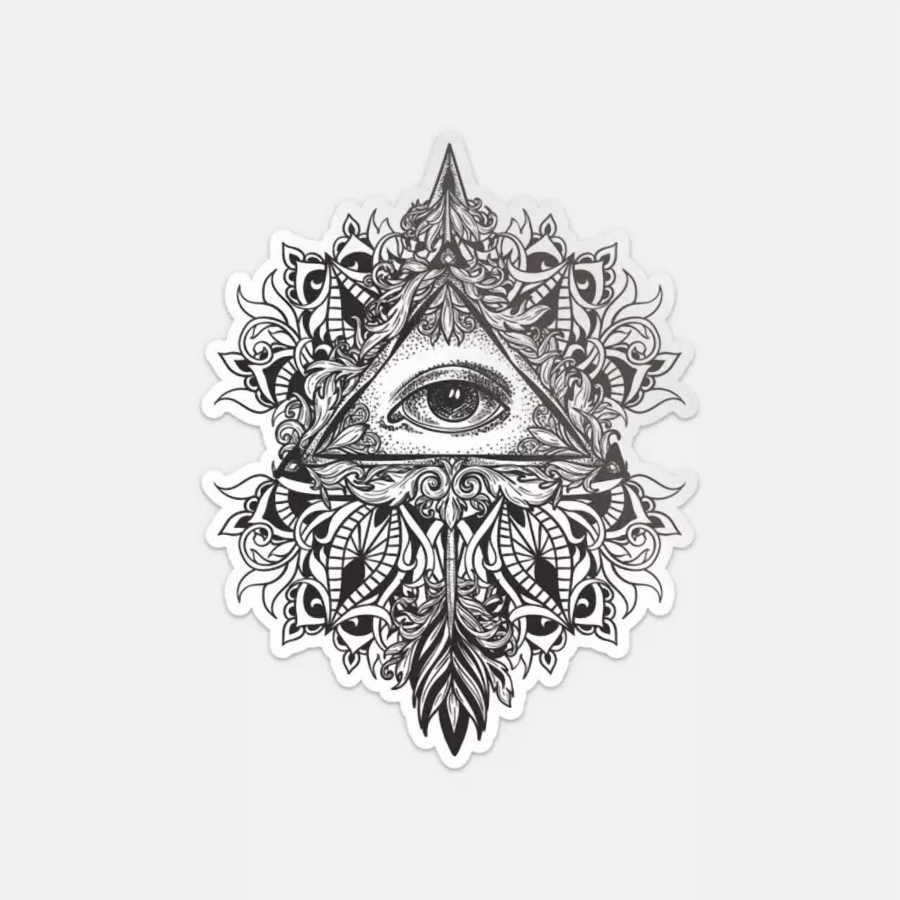 DOPASTICKER All Seeing Eye Masonic Sticker Decal Phone Decal Water ...