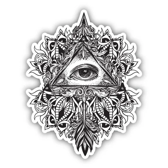 DOPASTICKER All Seeing Eye Masonic Sticker Phone Water Bottle Stickers ...