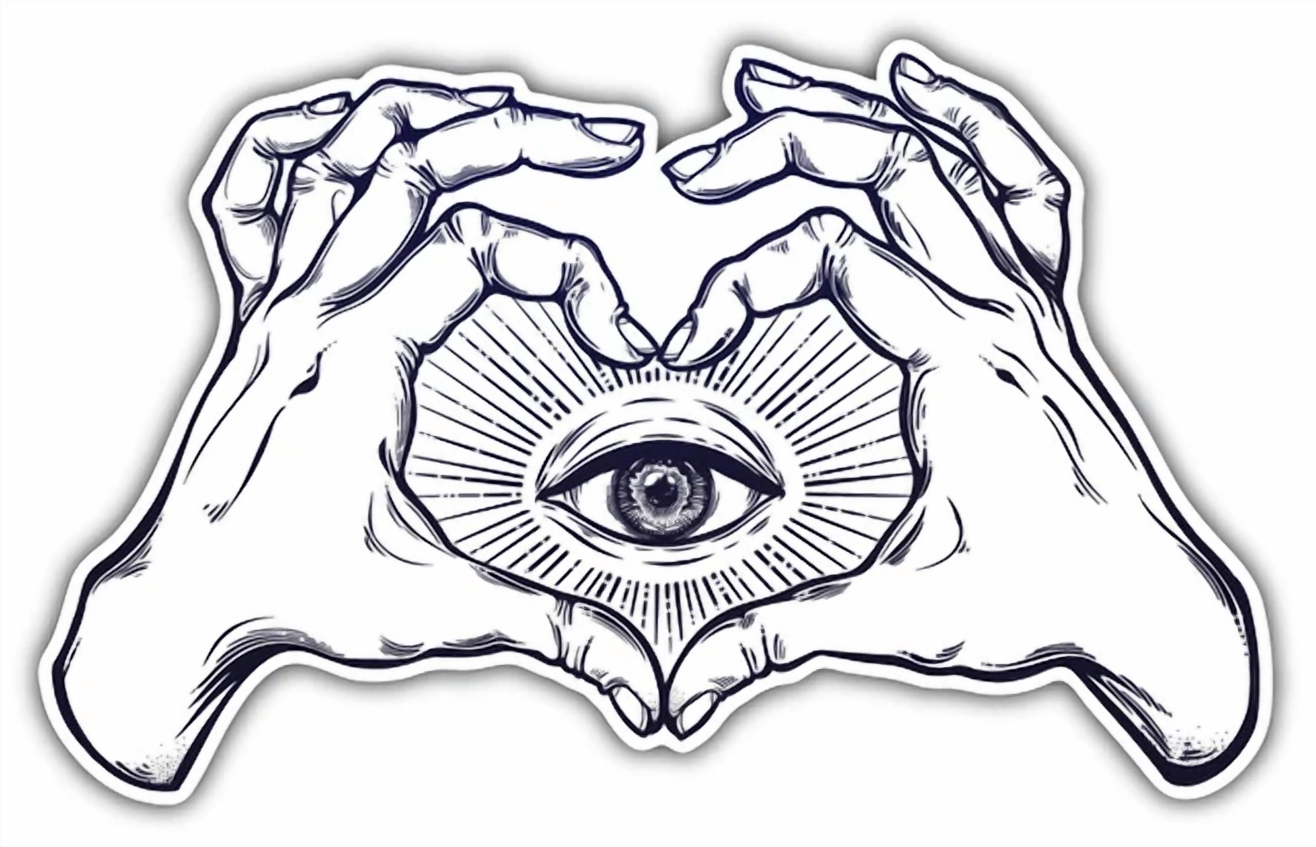 DOPASTICKER All Seeing Eye Religion Car Sticker Phone Water Bottle ...