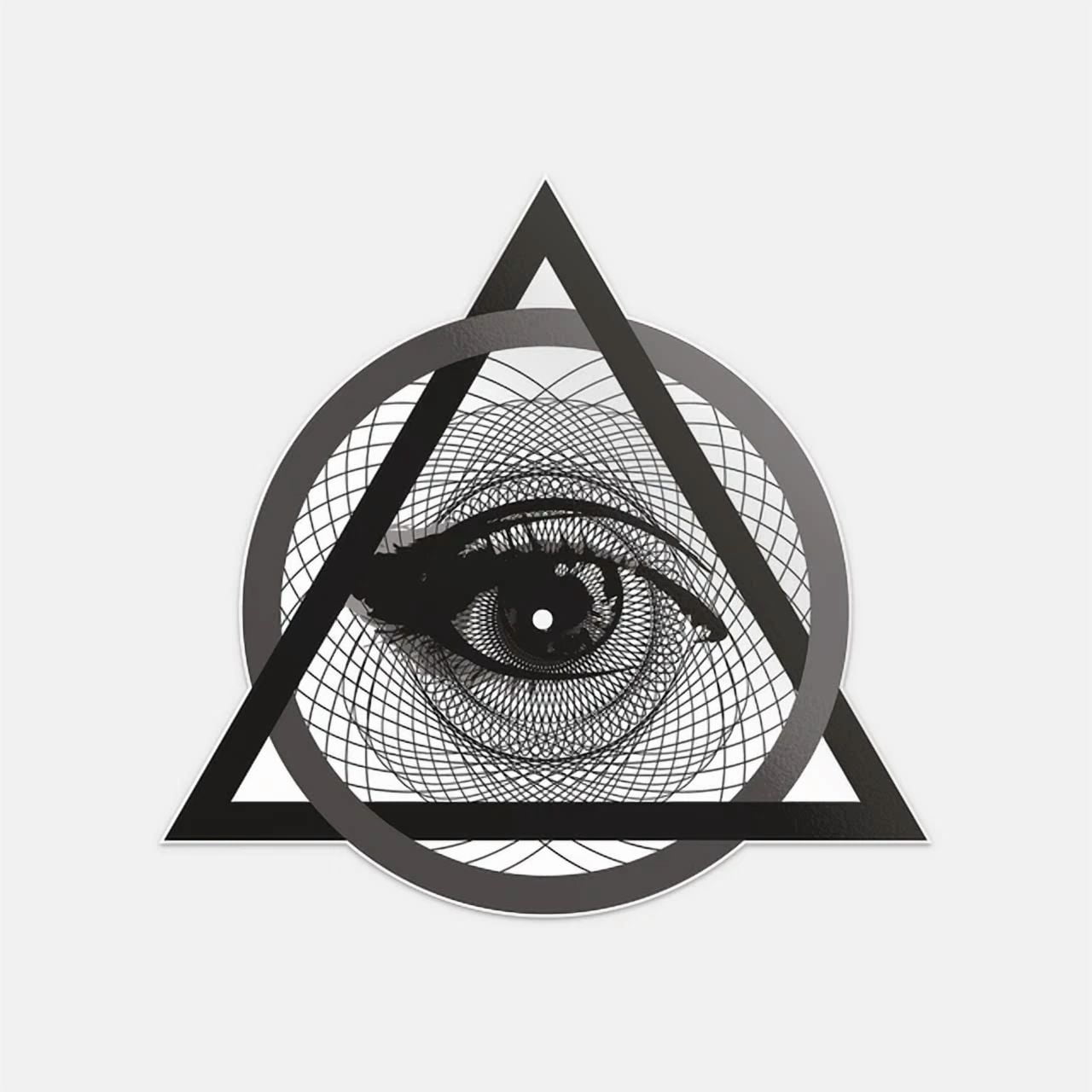 DOPASTICKER All Seeing Eye Sacred Masonic Black Sticker Decal Phone ...