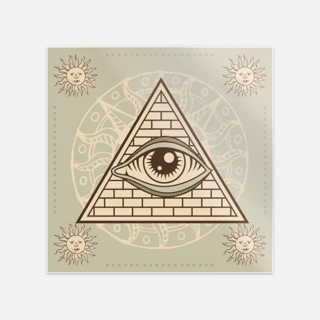 DOPASTICKER All Seeing Eye Sacred Masonic Sticker Decal Phone Decal ...