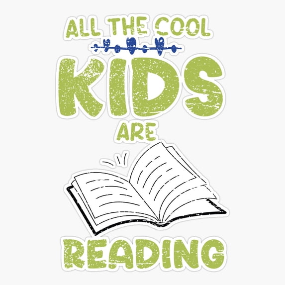 DOPASTICKER All The Cool Kids Are Reading . Sticker, Phone Sticker Car ...