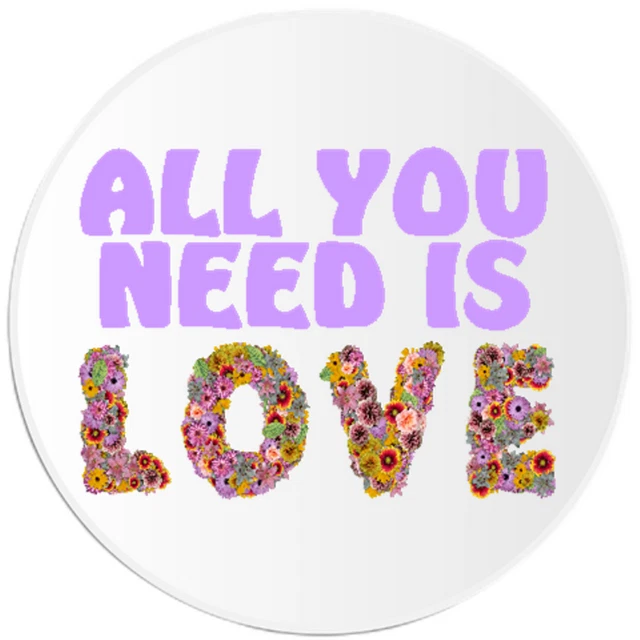 DOPASTICKER All You Need Is Love Sticker, Flowers Peace Hippie 60S ...