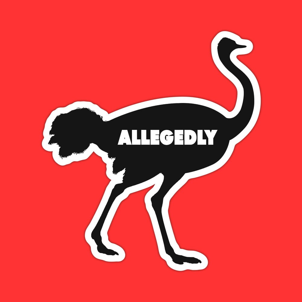 DOPASTICKER Allegedly Ostrich Sticker, Silhouette Decal, Witty Animal ...