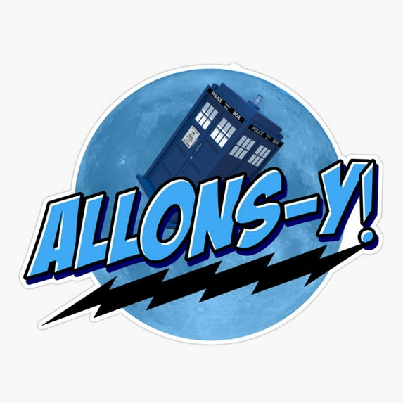 DOPASTICKER Allons-Y! Sticker, Phone Sticker Water Bottle Sticker Car ...