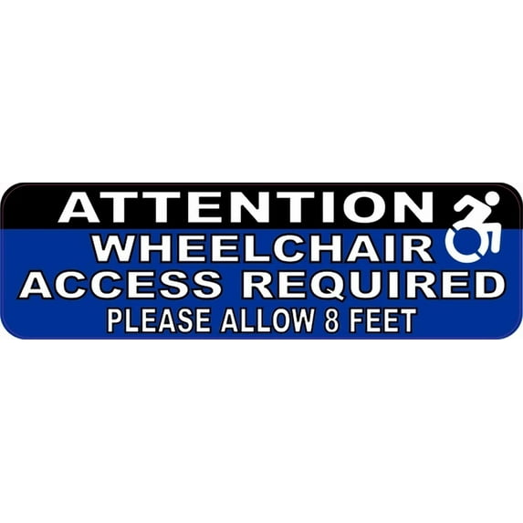 DOPASTICKER Allow 8 Feet Wheelchair Access Sticker Phone Sticker, Latop ...