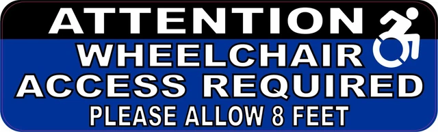 DOPASTICKER Allow 8 Feet Wheelchair Access Sticker Phone Sticker, Latop ...