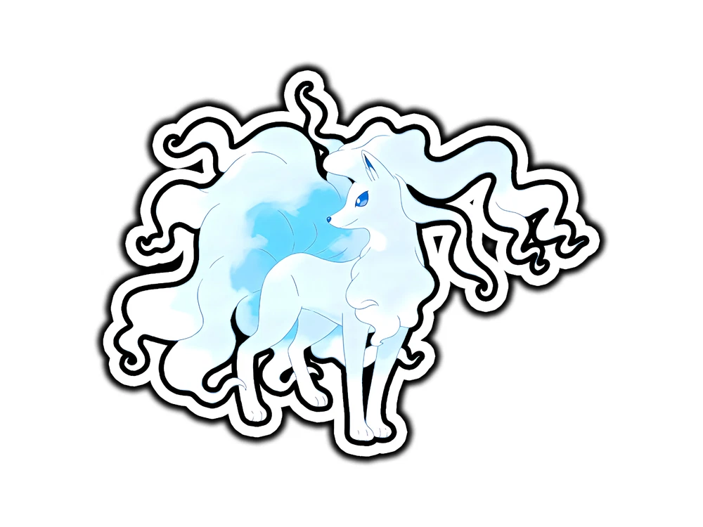DOPASTICKER Alolan Ninetales Sticker Decal Phone Decal Water Bottle ...
