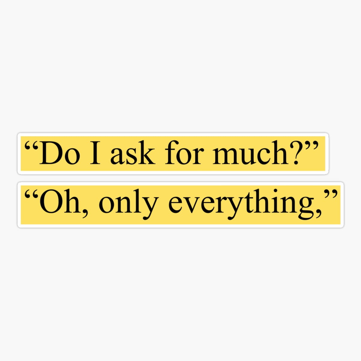 DOPASTICKER Alone With You In The Ether By Olivie Blake Quote Sticker ...