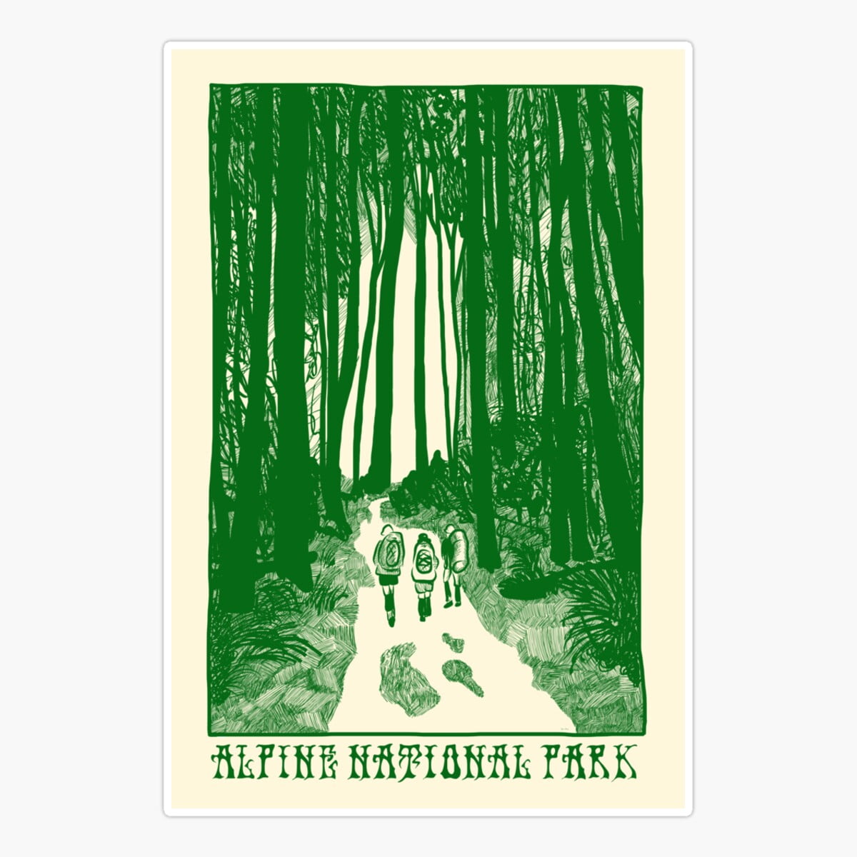 DOPASTICKER Alpine National Park Sticker, Phone Sticker Car Stickers ...